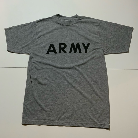 Shirts | Vintage Us Army Physical Fitness Uniform Ipfu Military Gray Ss ...